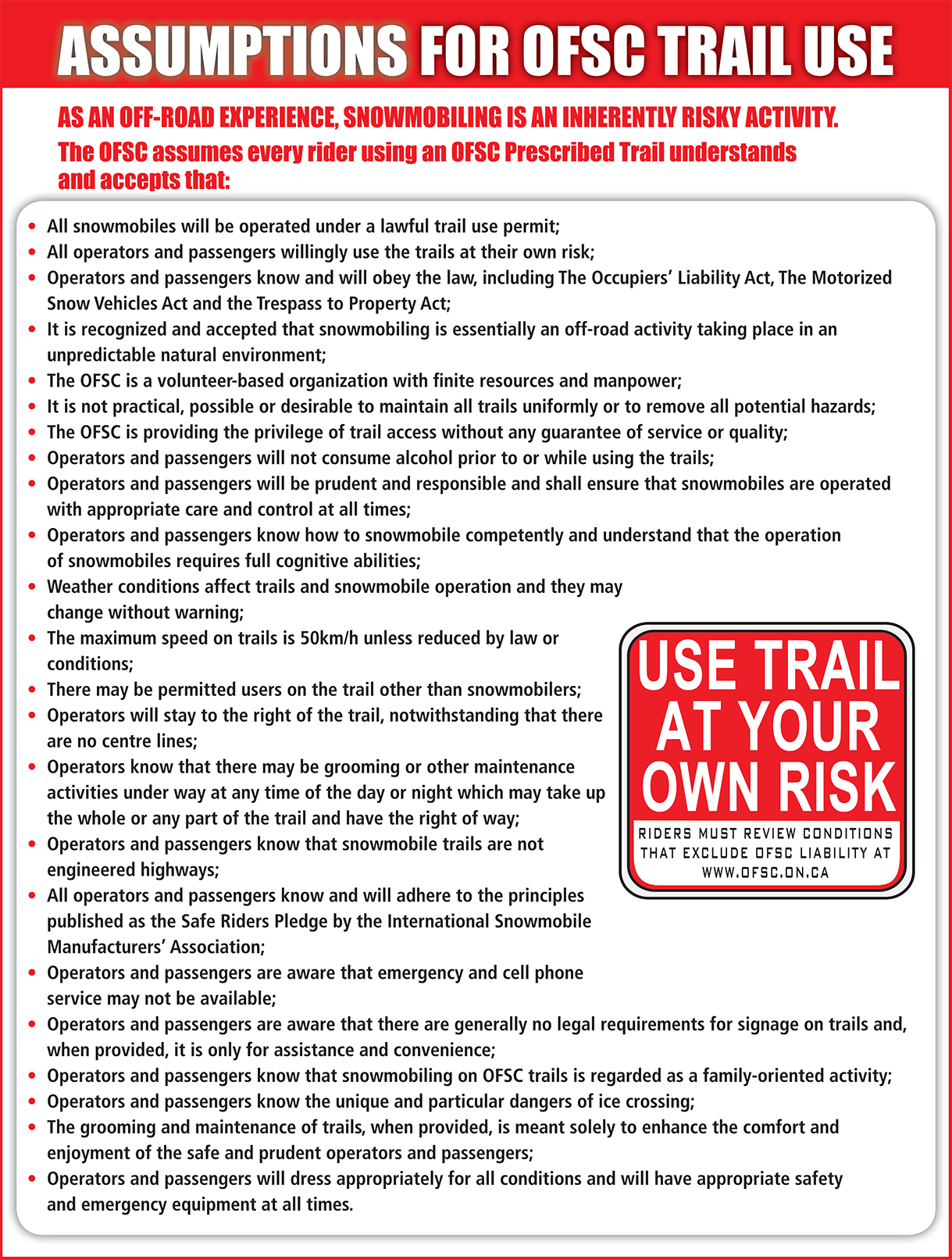 Trail Information - Onaping Falls High Riders